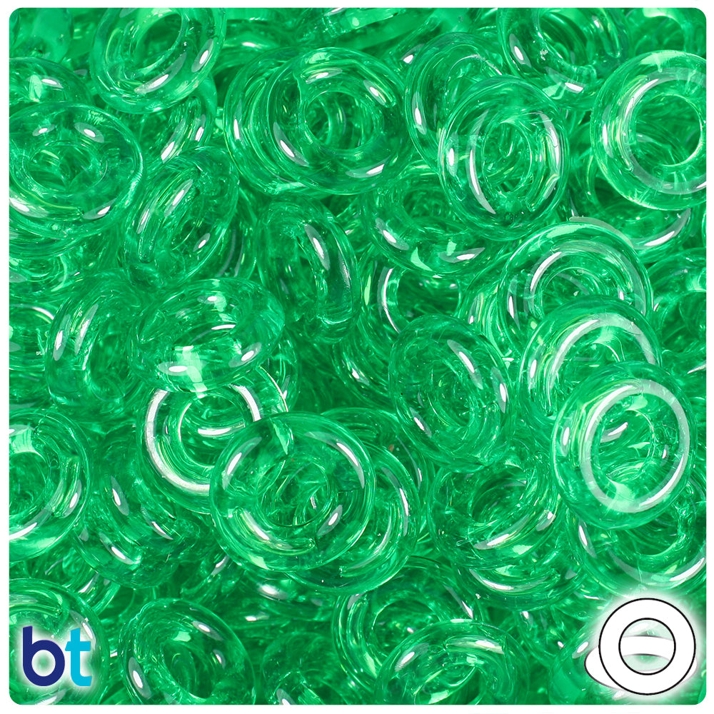 Mint Transparent 16mm Plastic Rings (100pcs)