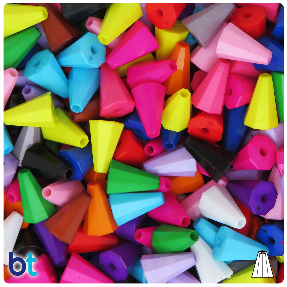 Faceted Cone Craft Beads