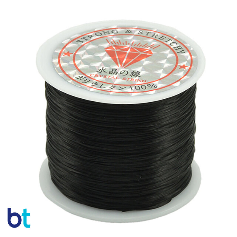 Black 0.8mm Crystal String Cord (50m)